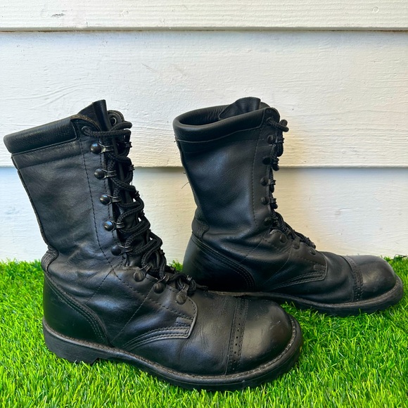 Shoes | Corcoran Military Jump Boots Mens Size 8d Black Leather Cap Toe ...
